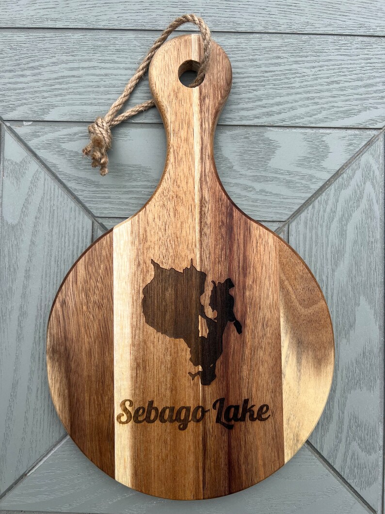 Sebago Lake Personalized Wooden Cutting Board - Etsy