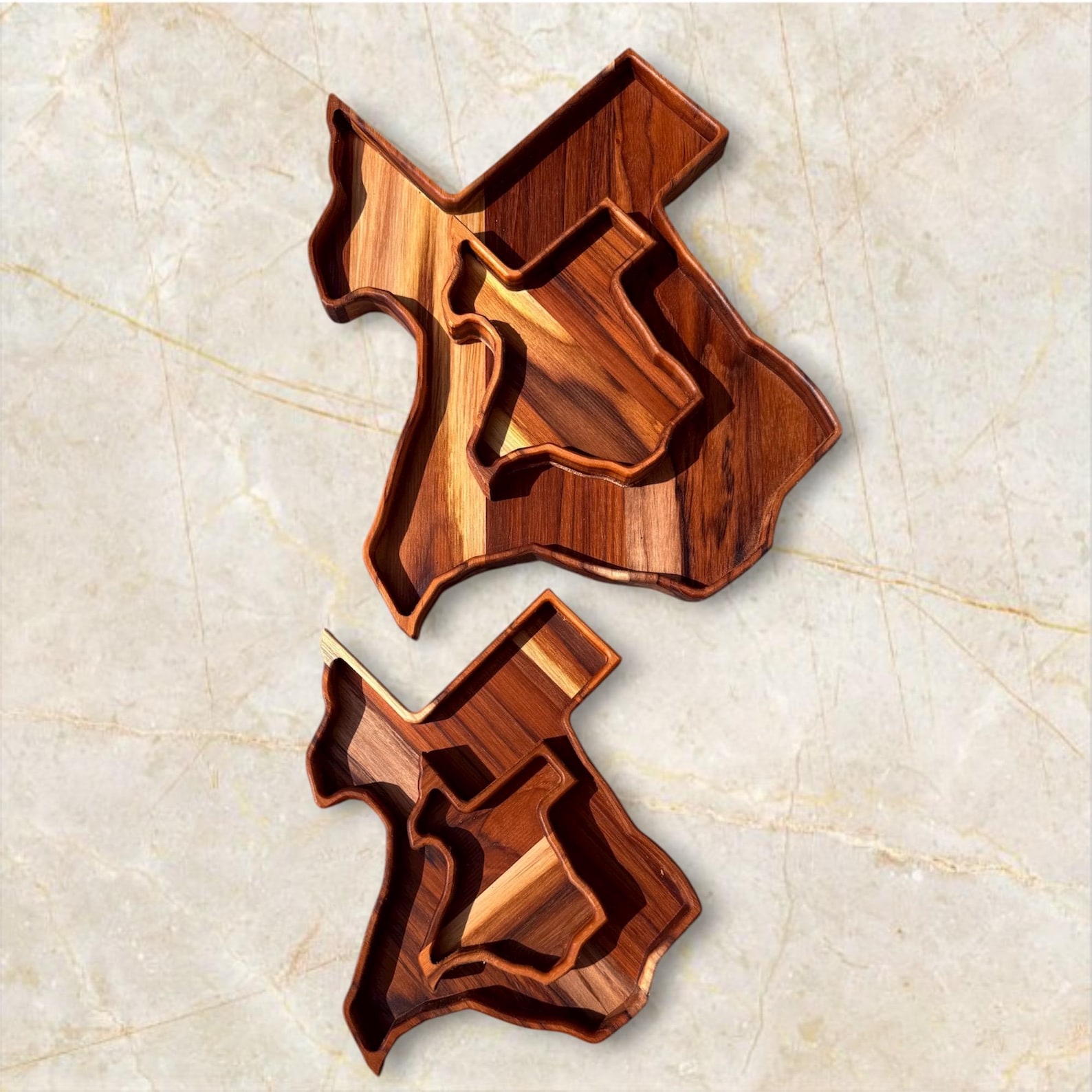Teak Texas Charcuterie/catch-all Tray/decor - Etsy