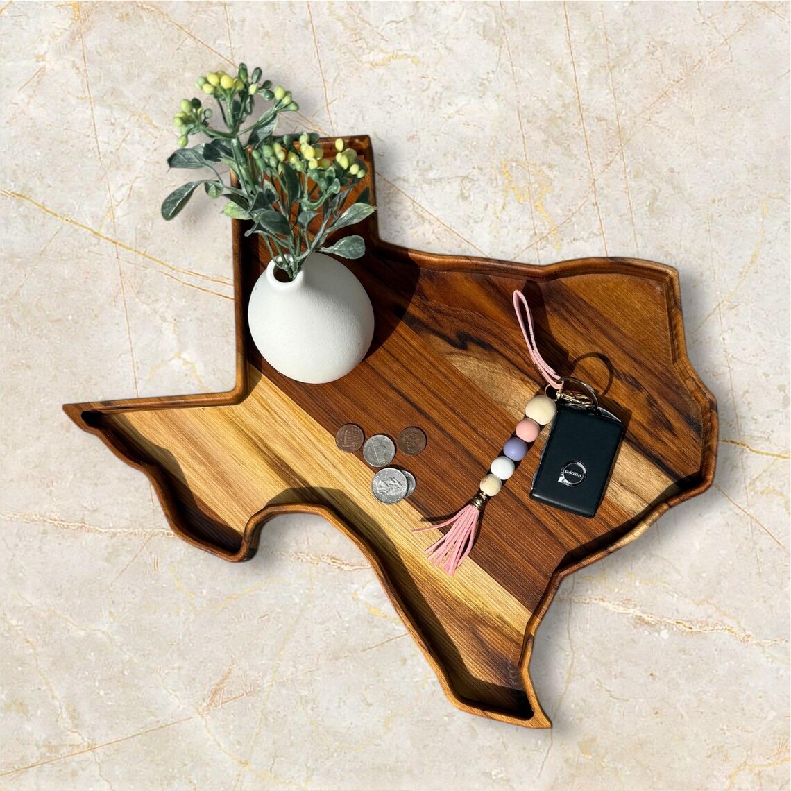 Teak Texas Charcuterie/catch-all Tray/decor - Etsy