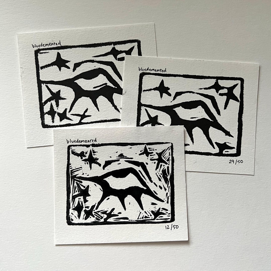 Starry Eye • Linocut Print - Etsy