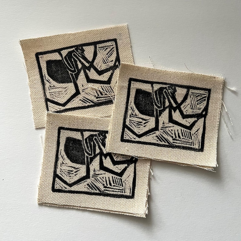 Spider • Linocut Patch - Etsy