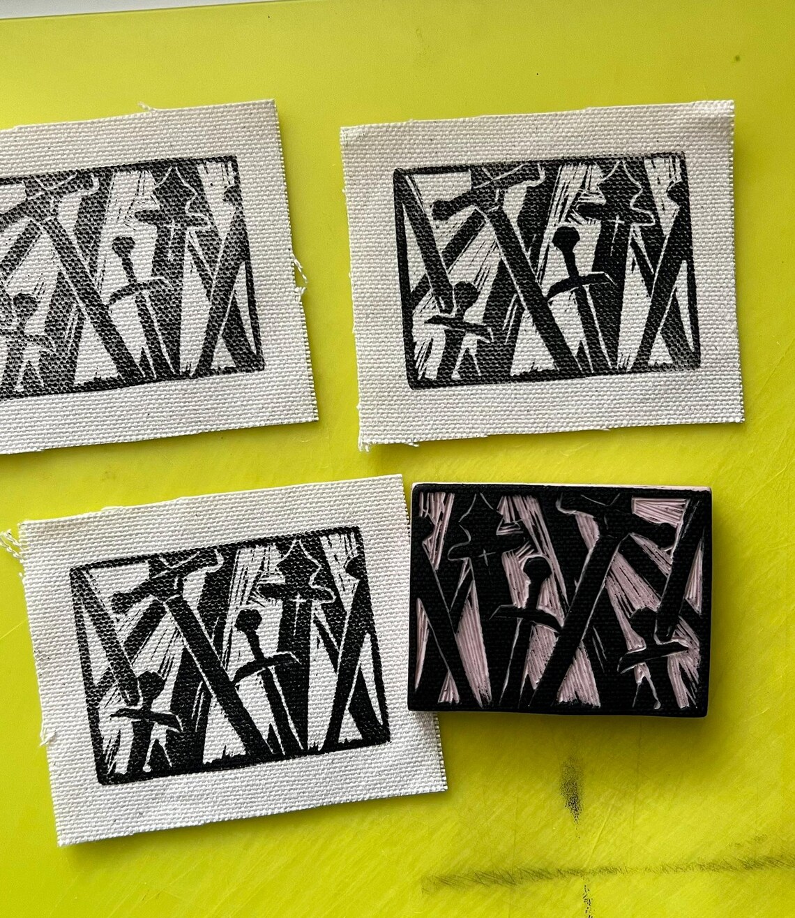 Spider Linocut Patch - Etsy