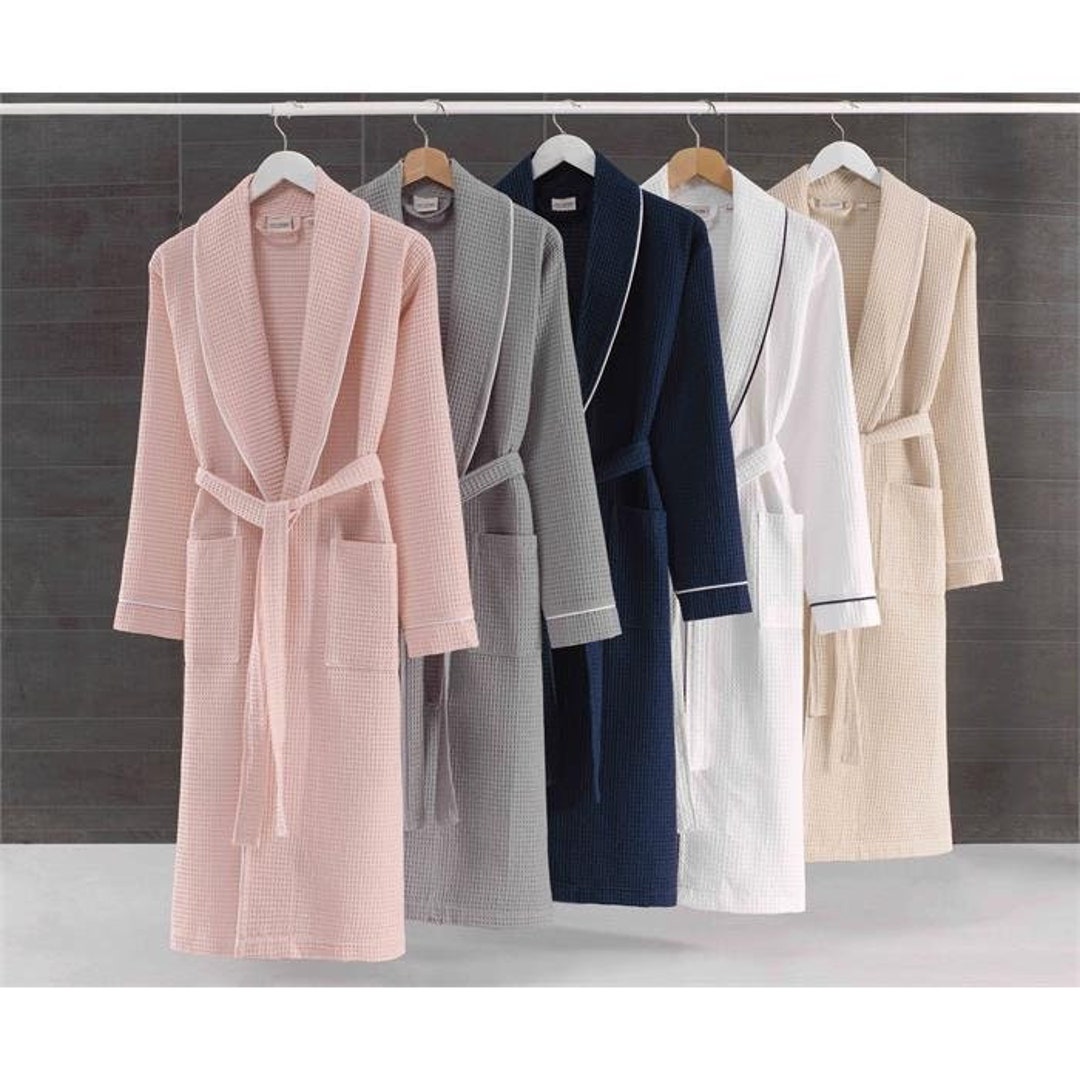 Turkish Unisex Bathrobe, Kimono Bathrobe, Bridal Robe, Organic Cotton ...