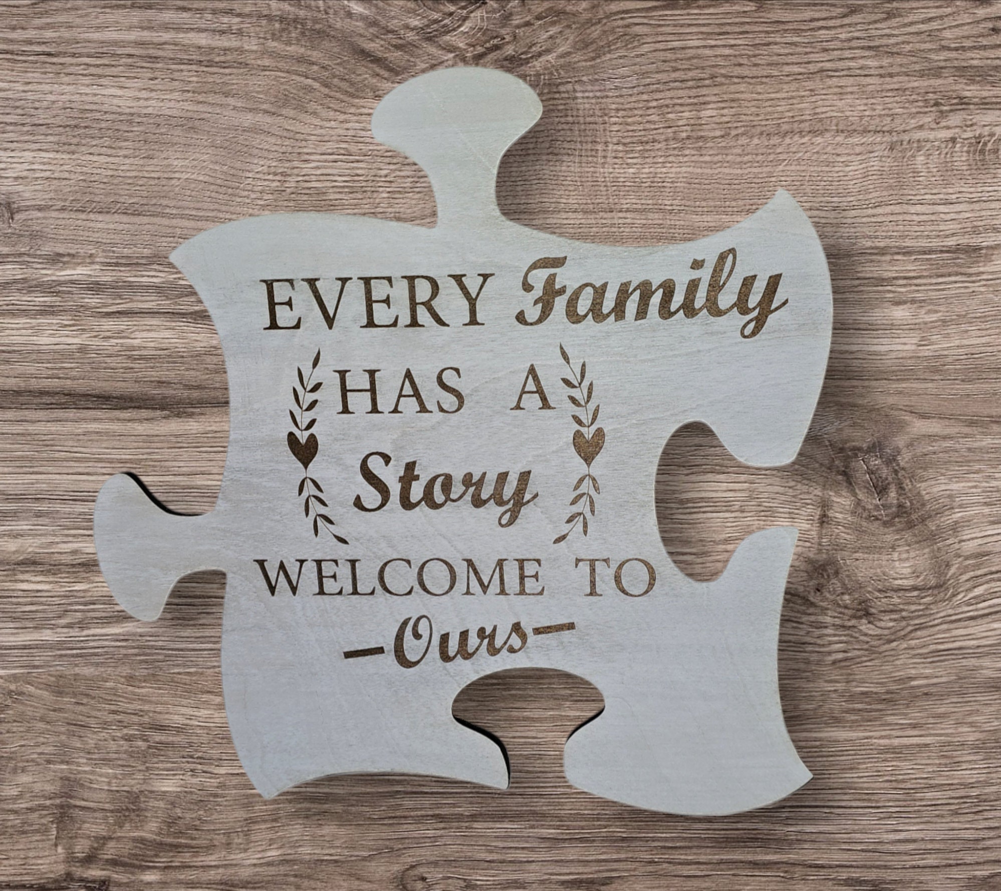 Unique Large Wood Puzzle Piece Wall Decor-quotes, Connects on All Sides ...