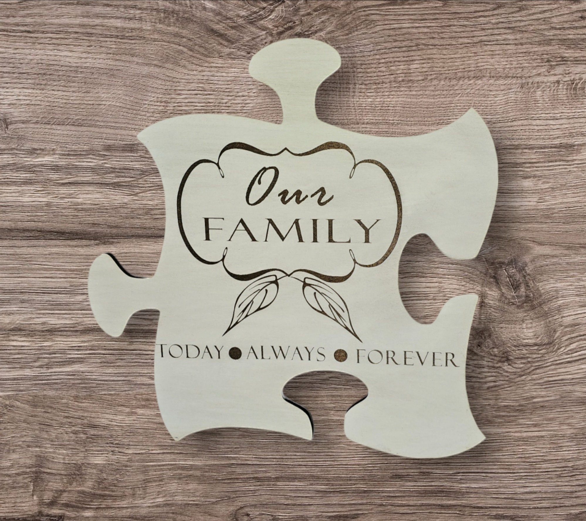 Unique Large Wood Puzzle Piece Wall Decor-quotes, Connects on All Sides ...