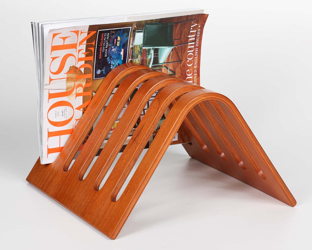 MCM Teak Magazine Stand, Mid Century Modern Scandinavian Design ...