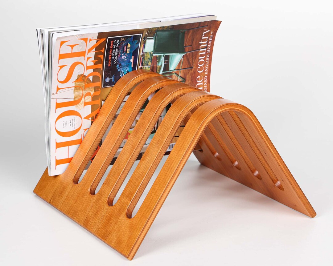 MCM Teak Magazine Stand, Mid Century Modern Scandinavian Design ...