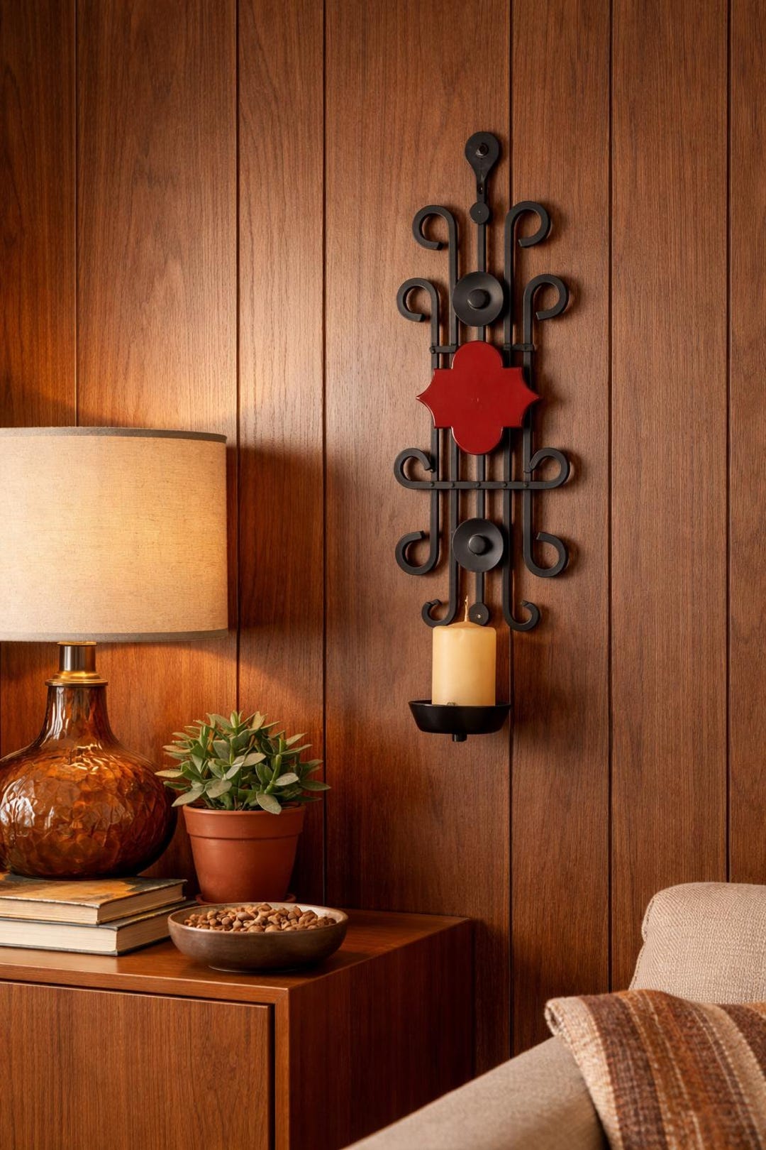 Dantoft Danish Modern Cast Iron Candle Holder Wall Art - Etsy