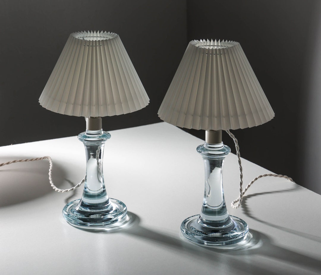 Holmegaard Claridge Glass Table Lamps, Mid-century Modern Design, (sold ...