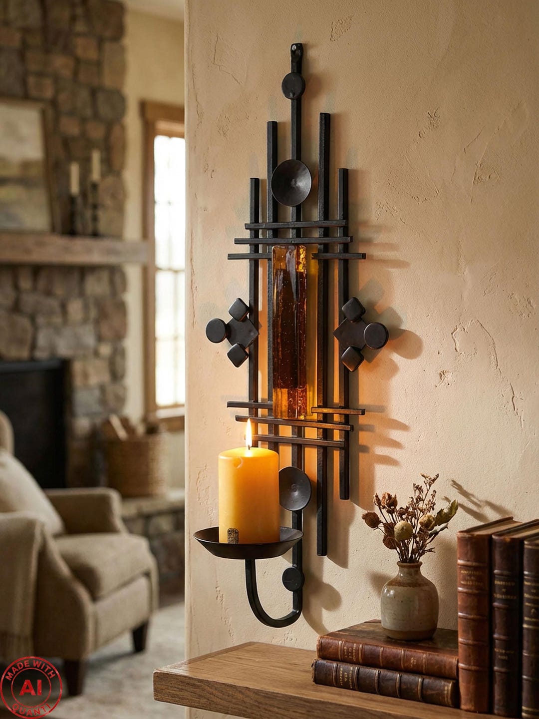 Dantoft Candle Holder Wall Art Décor. Well-kept, Danish Designed, by ...