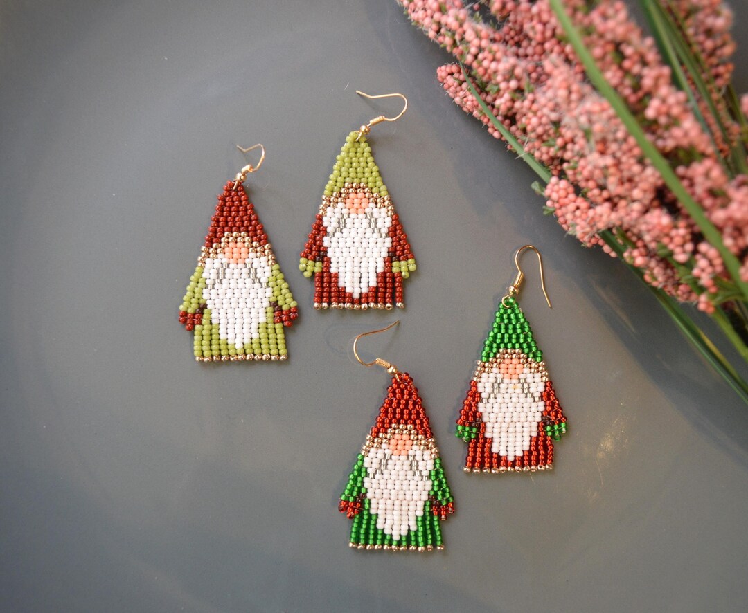 Mismatch Christmas Gnome Fringe Earrings,cute/mini Women Teen Fringe ...