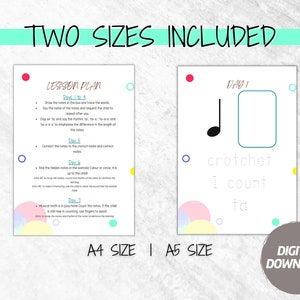 Music Theory Note Counting Worksheet for Children and Beginners, 7 Day ...
