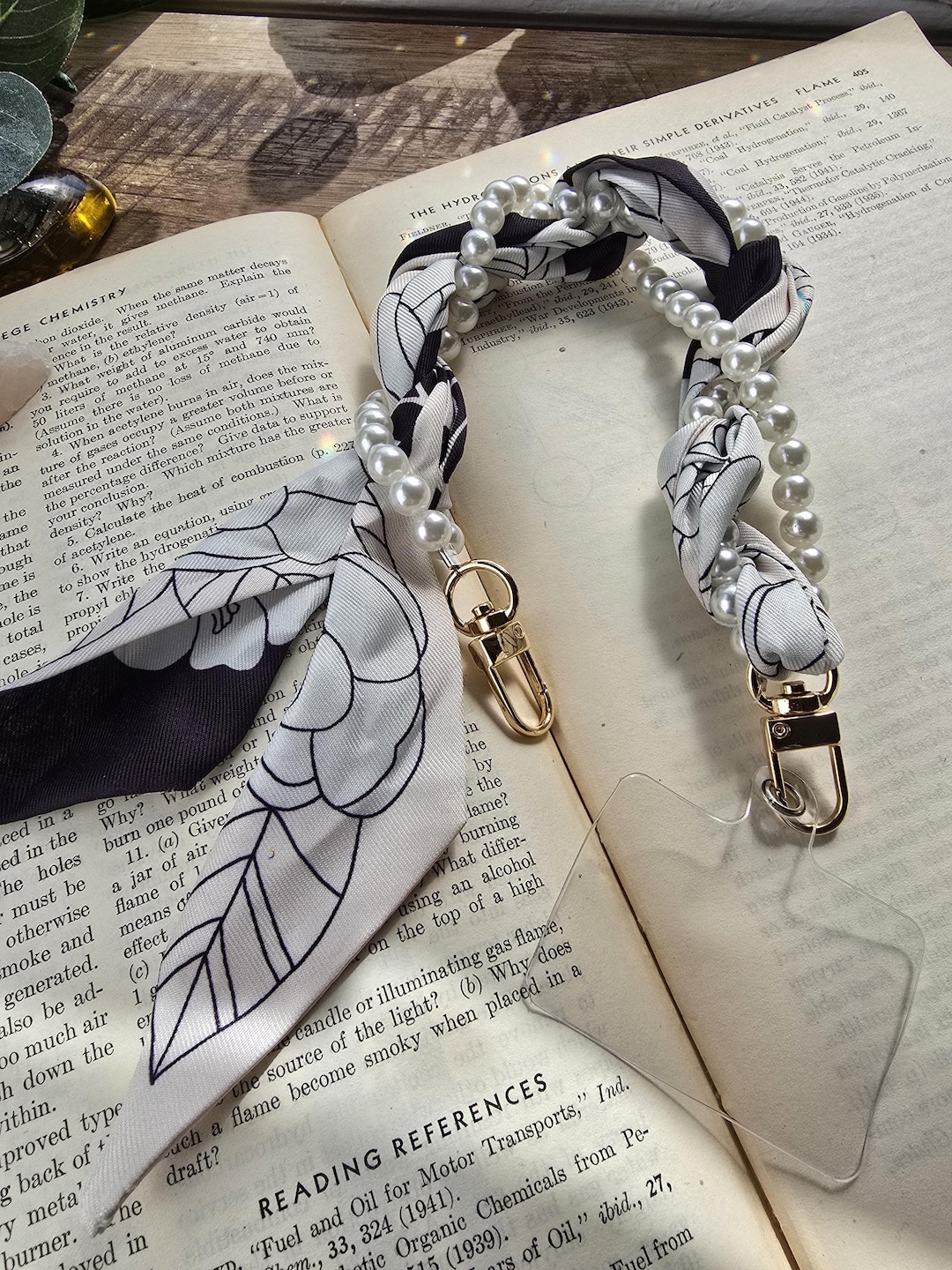 Phone Strap | Faux Pearl Scarf Wristlet | Cell Phone Wristlet | Classy ...