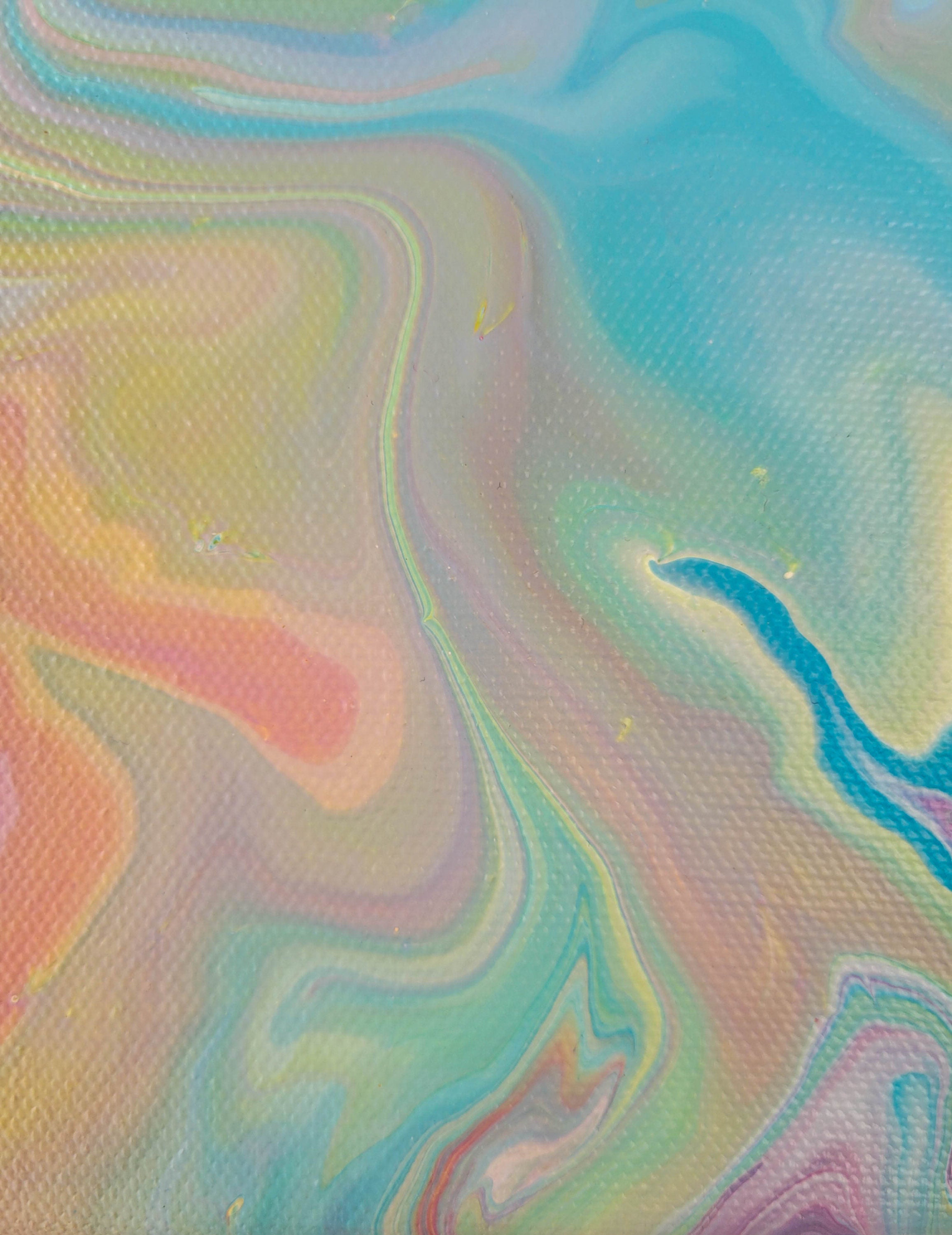Rivers of Color - Rainbow Acrylic Pour Painting - Etsy