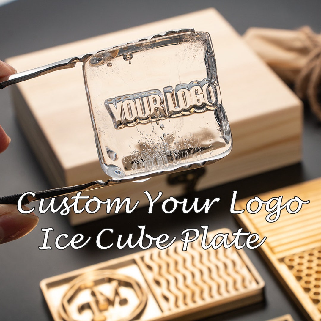 Custom Bar Logo Ice Cube Plate, Personalized Ice Tray, Custom Ice Plate ...