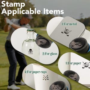 Personalized Golf Ball Stamp, Custom Logo Golfer Stamp, Monogram Golf ...