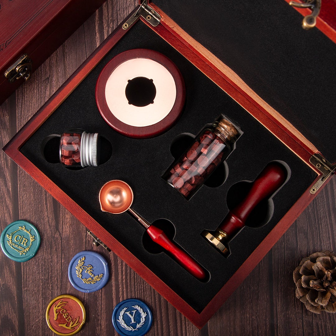 Custom Wax Stamp Kits, Custom Wax Stamp Gift Box, Custom Wax Seal for ...