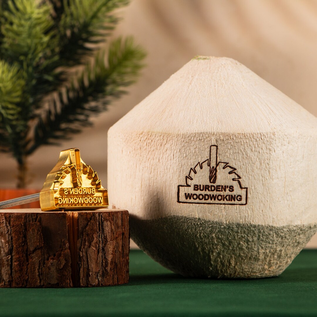 Custom Stamp on Coconut, Personalized Logo Coconut Branding Iron Custom ...