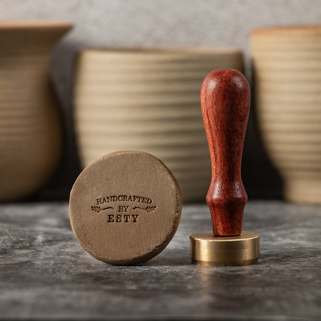 Custom Pottery Stamp Custom Pottery Logo Stamp Pottery - Etsy