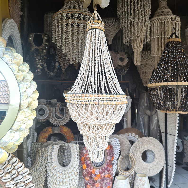 Boho Light Shell Lamp Shade Chandelier Pendant Lighting Home Interior ...