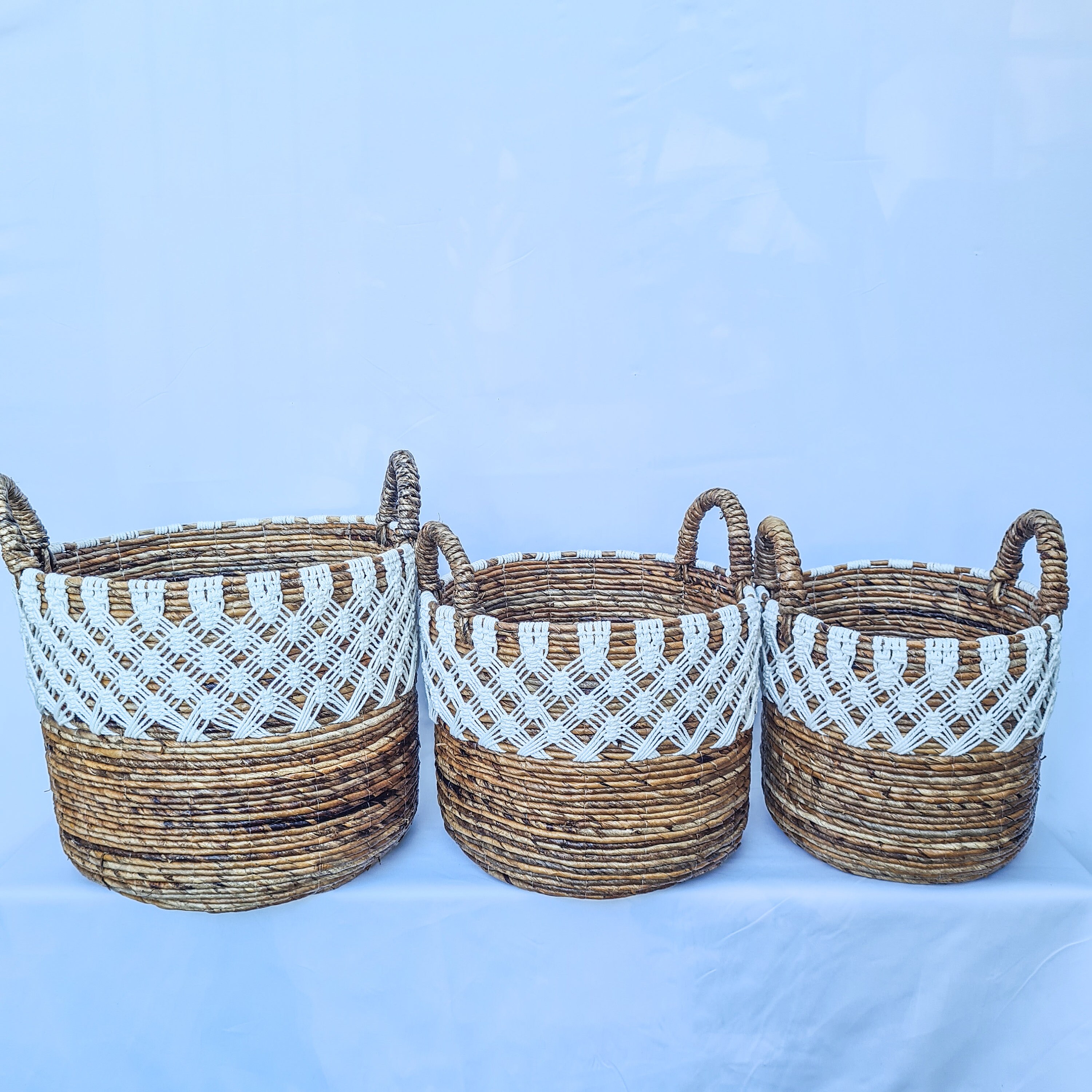 Storage Basket SET 3 PCS Wicker Baskets Home Basket Interior Basket ...