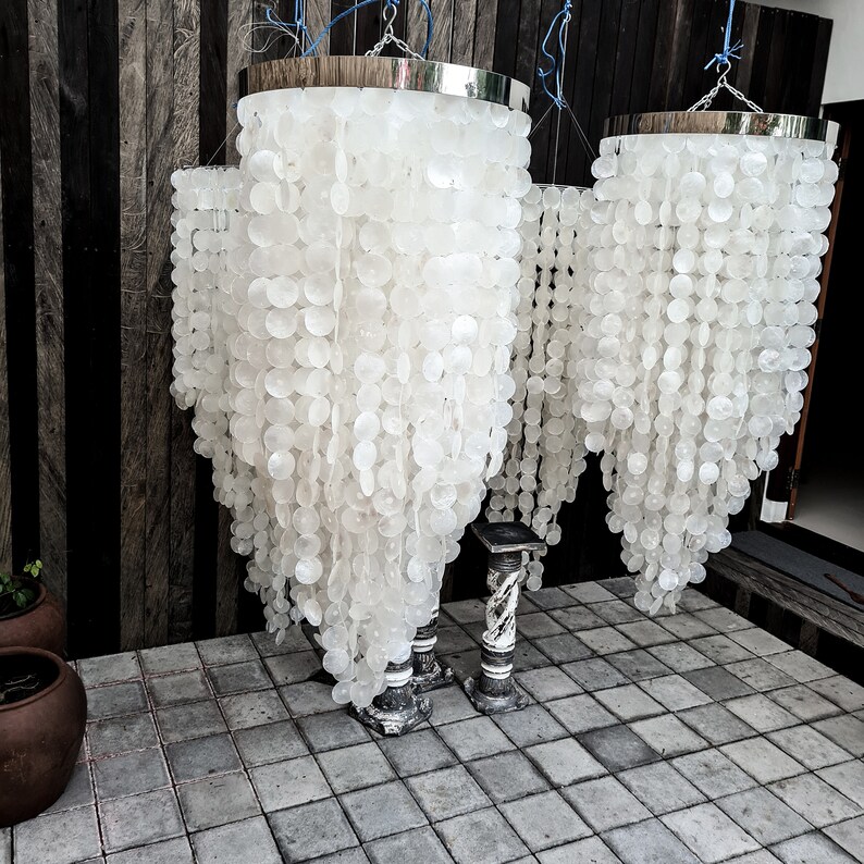 Shell Chandelier 60x140cm Pendant Singing Lampshade Sea Shells - Etsy
