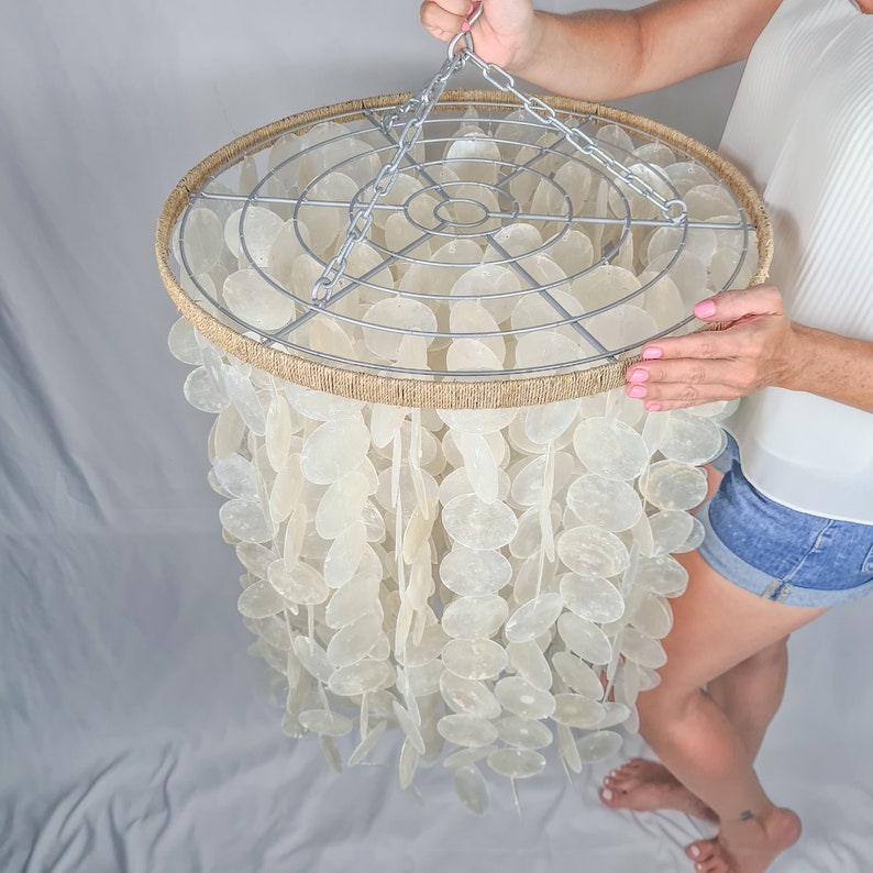 Shell Pendant Light 50x60cm Singing Lamp Shade Lampshade Boho - Etsy