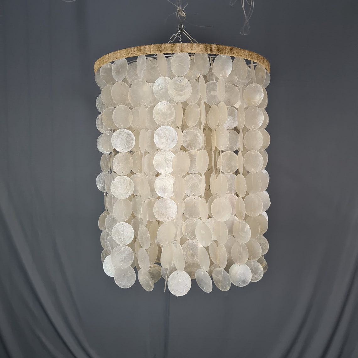 Shell Pendant Light 50x60cm Singing Lamp Shade Lampshade Boho - Etsy