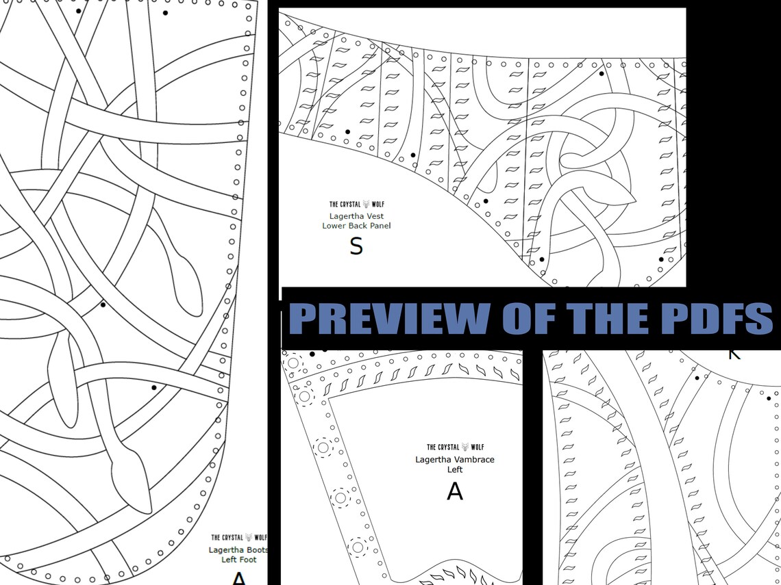 Lagertha Leather Vest, Boots and Vambraces Digital PDF Patterns - Etsy