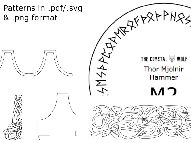Thor Cosplay Mjolnir Hammer Detail Pattern Files PDF - Etsy