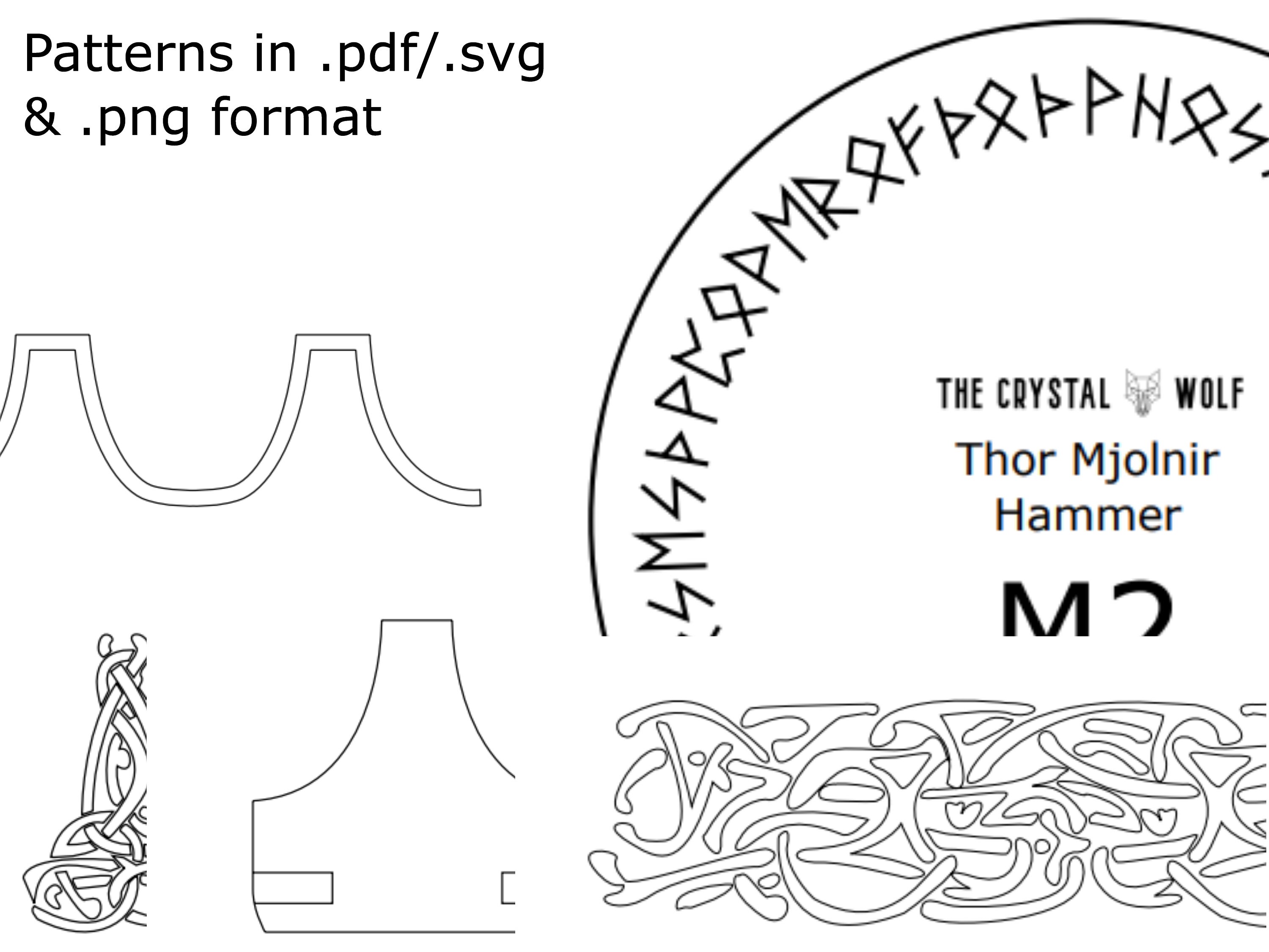 Thor Cosplay Mjolnir Hammer Detail Pattern Files PDF - Etsy