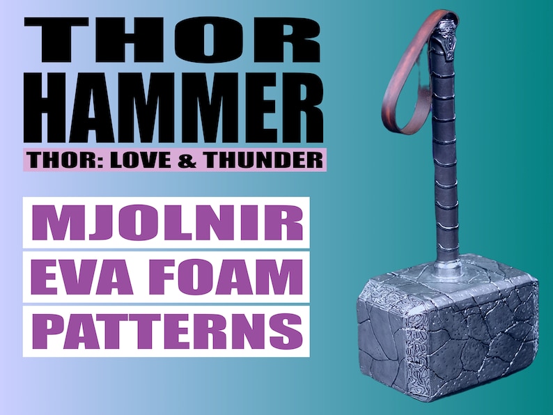 Thor Cosplay Mjolnir Hammer Detail Pattern Files PDF - Etsy
