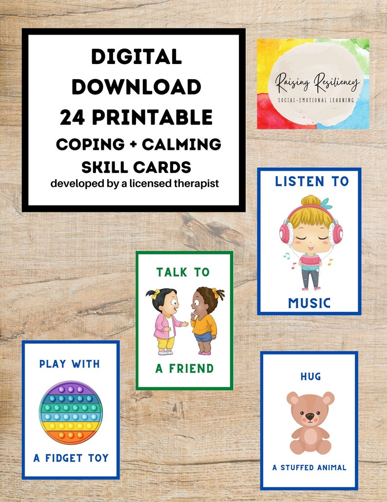 24 Coping and Calming Skill Cards for Social-emotional Learning ...