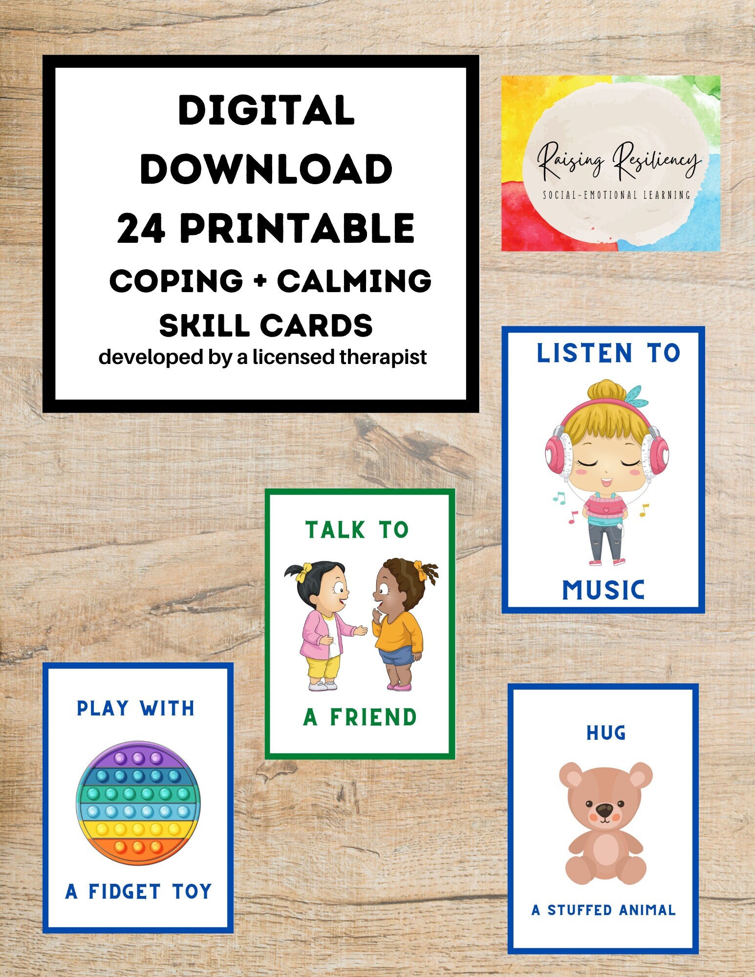 24 Coping and Calming Skill Cards for Social-emotional Learning ...