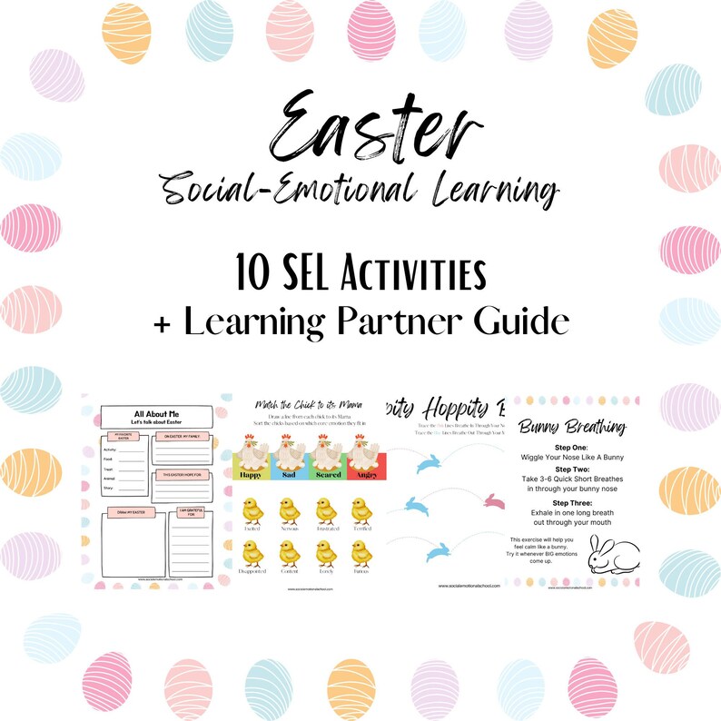Social-emotional Learning Easter Activities Homeschool SEL Unit - Etsy