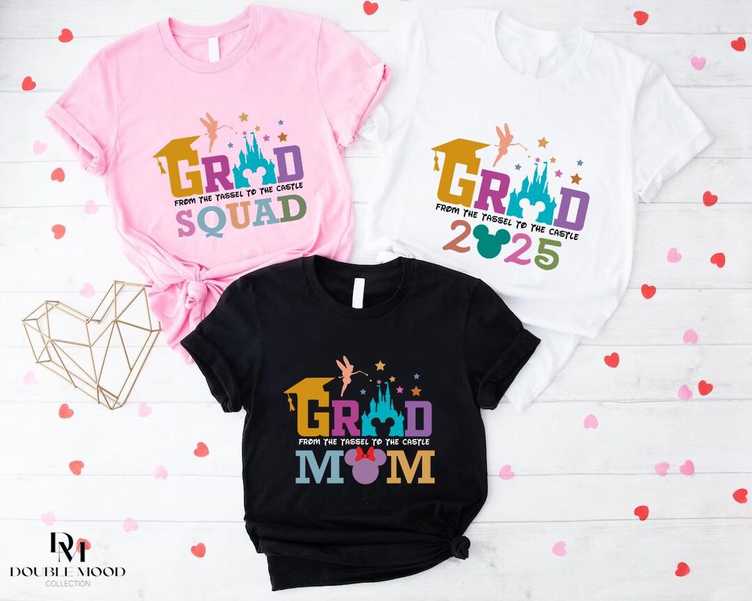 Disney Grad 2025 Tshirt,graduation Castle Family Trip Tee,magic Kingdom ...