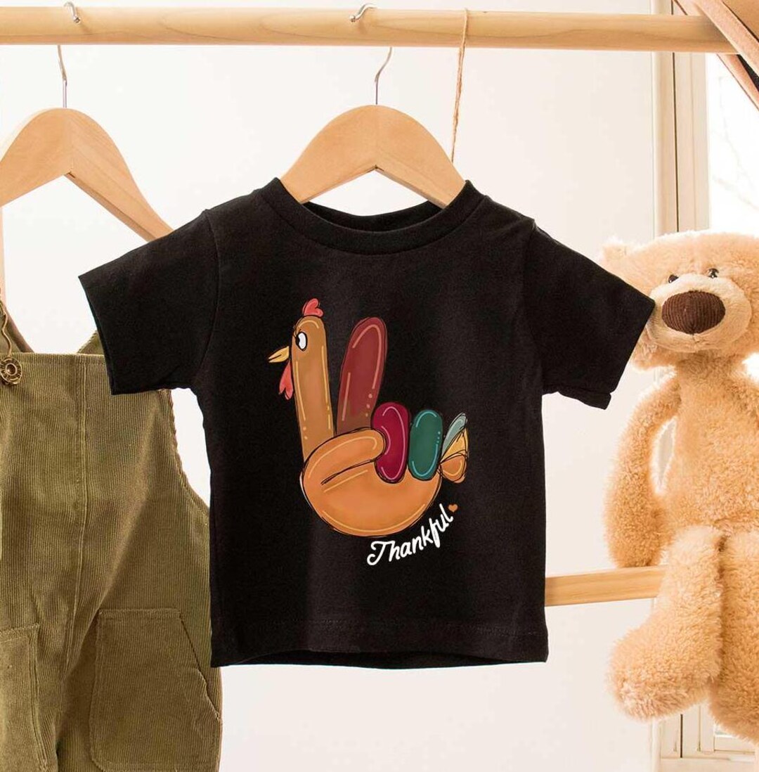 Thankful Shirt for Girls and Boys, Kids Thanksgiving Shirt, Toddler ...