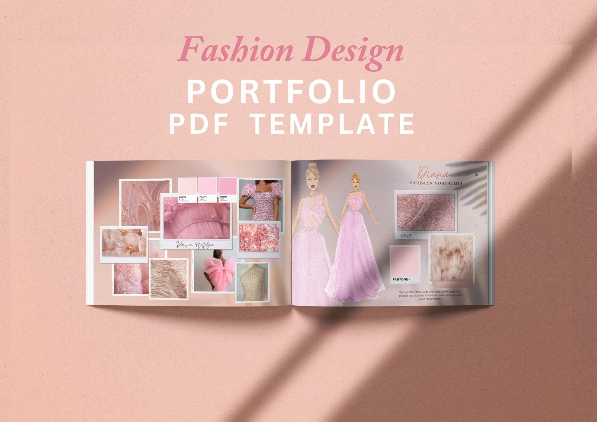 Fashion Portfolio Template PDF | 10 Page Template - Etsy