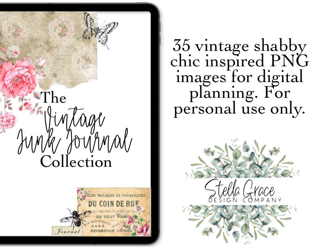 The Junk Journal Collection Digital Stickers | Junk Journaling Digital ...