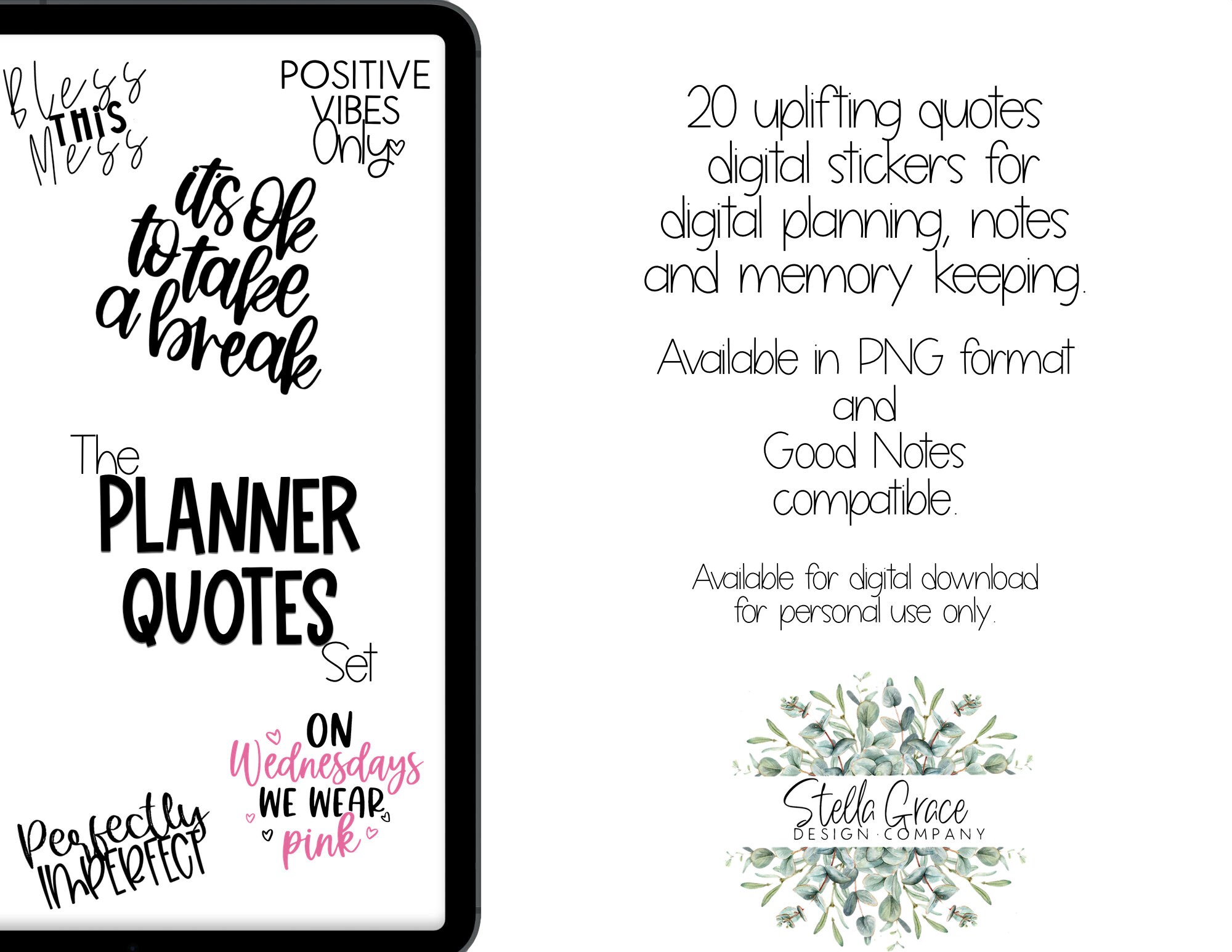 Planner Quotes Digital Stickers | Quote Stickers Digital Planning ...