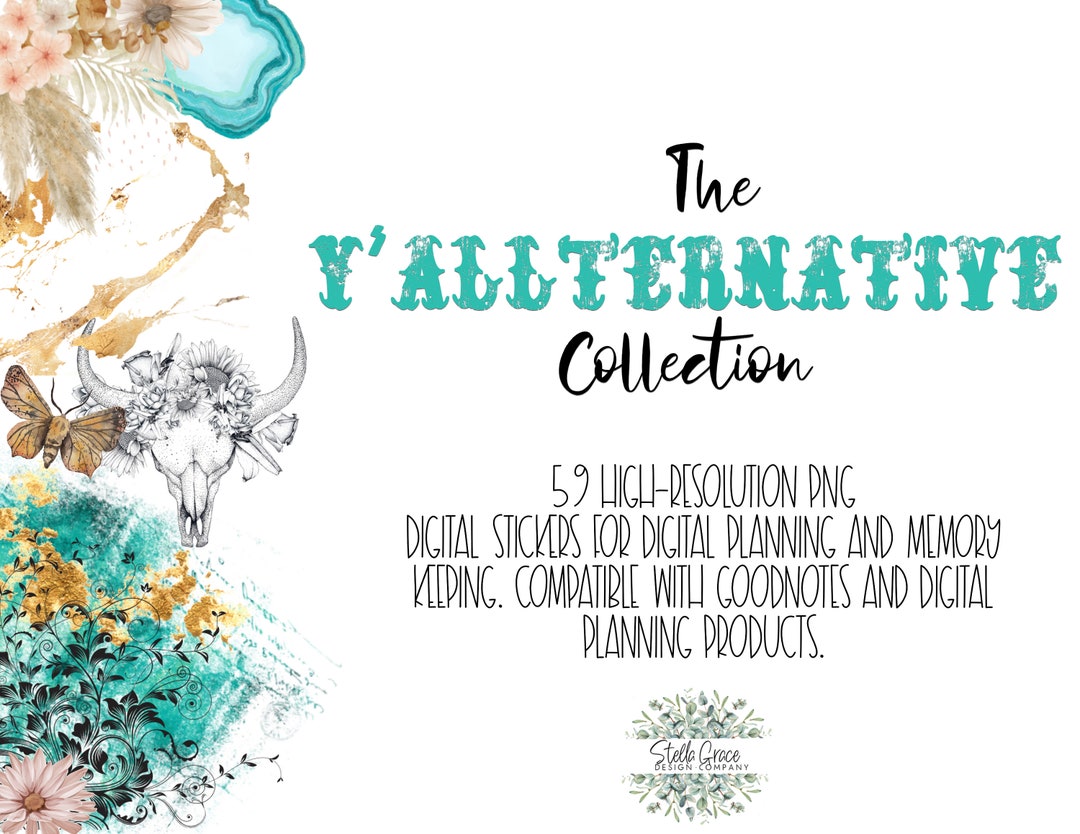 Y'allternative Digital Stickers Boho Alertnative Digital Planning ...