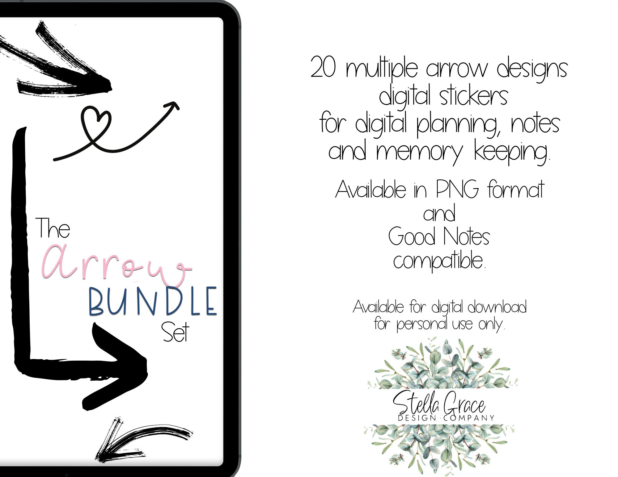 Arrow Digital Stickers | Arrow Digital Planning Stickers for Goodnotes ...