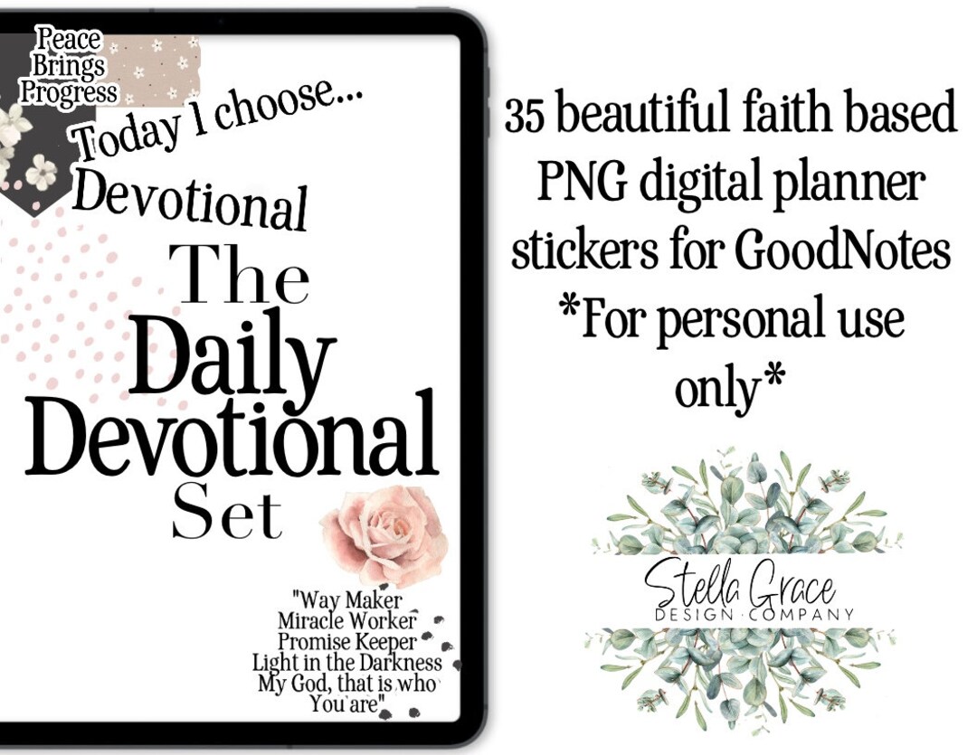 The Daily Devotions Digital Stickers | Devotion and Bible Journaling ...