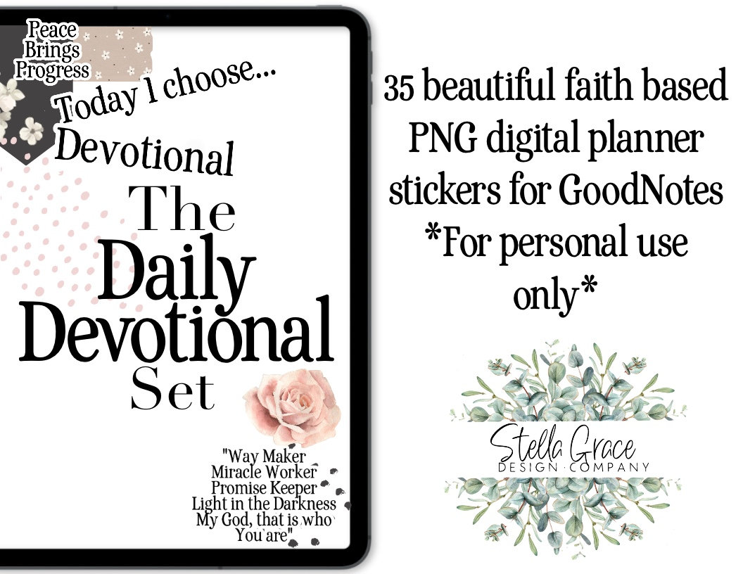 The Daily Devotions Digital Stickers | Devotion and Bible Journaling ...