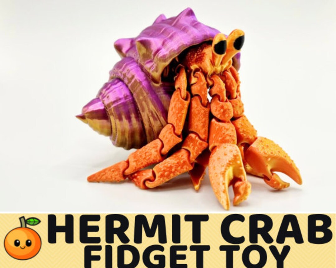 Hermit Crab Fidget Toy Multi Colour Print - Etsy