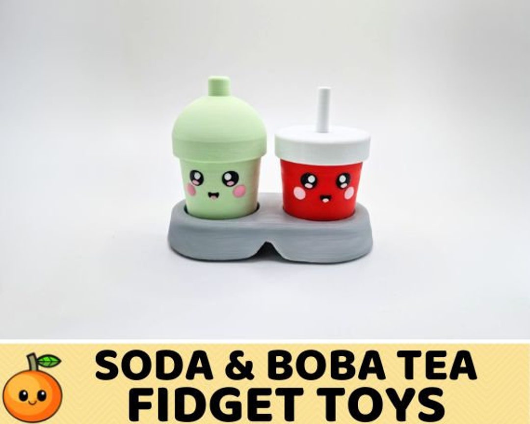 Boba Tea & Soda Drink Fidget Toys Multicolour Print - Etsy UK