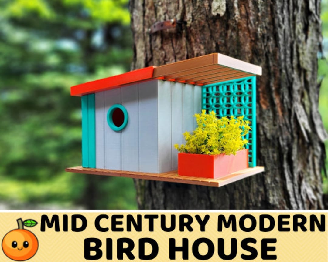 Mid Century Modern Bird House - Etsy