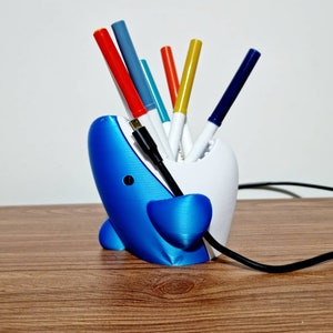 Cute Shark USB Cable + Pen Holder - Etsy