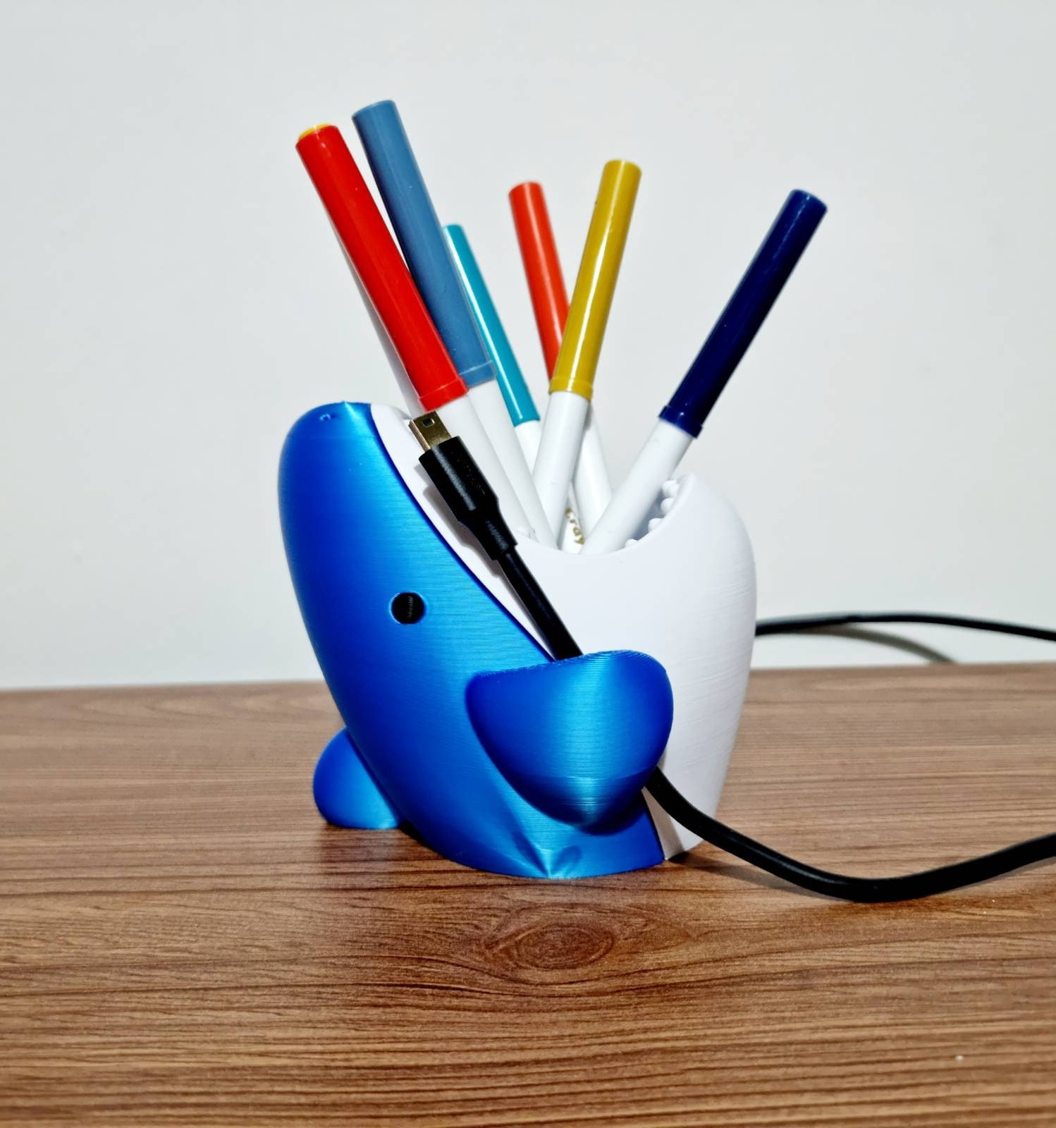 Cute Shark USB Cable + Pen Holder - Etsy