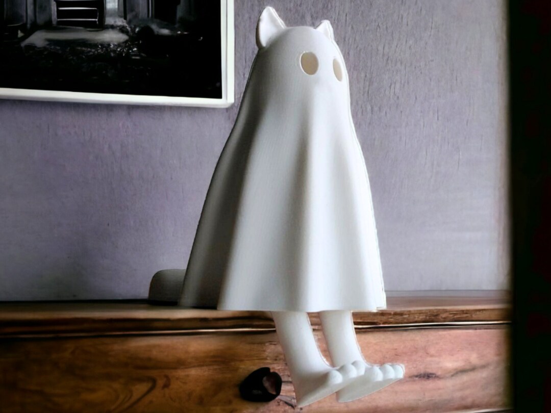 Cat Ghost With Feet for Halloween Decor - Etsy